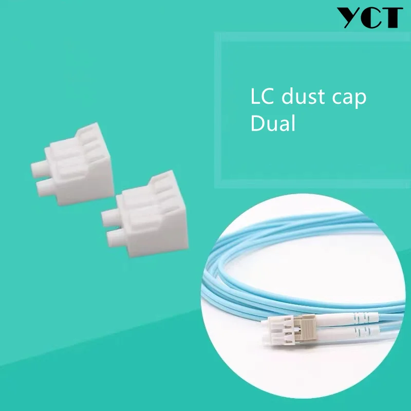 10pcs LC dual dust cap for optical fiber jumpber connector DX square ...