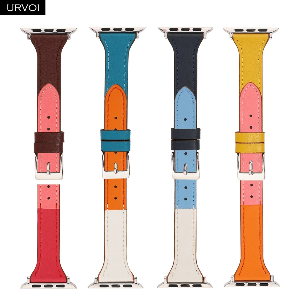 URVOI Тонкий Т-ремешок для Apple Watch 5, 4, 3, 2, 1, ремешок из ...