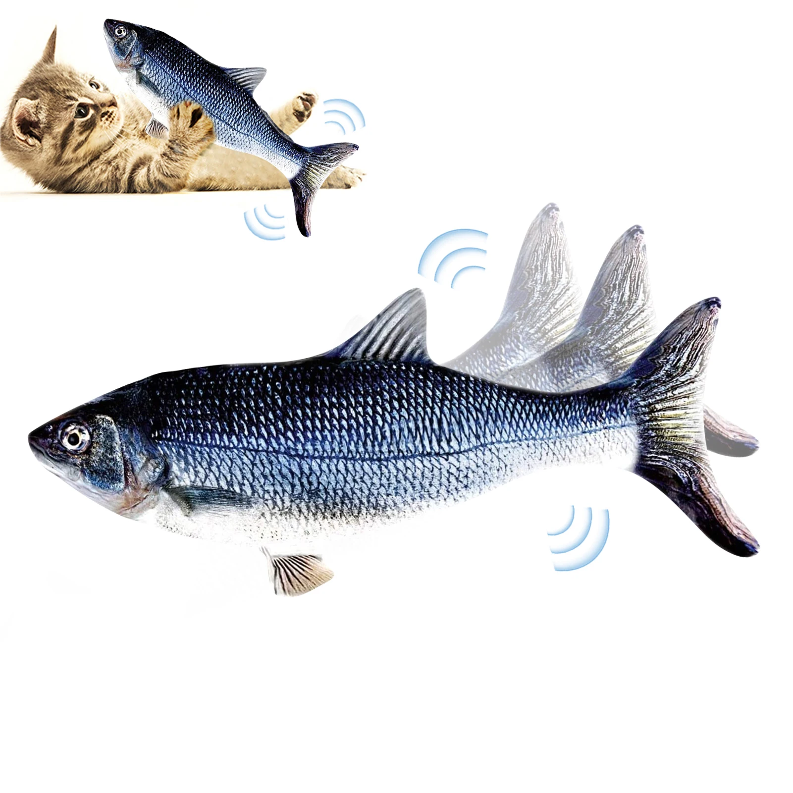 30CM-Cat-Toy-Fish-USB-Electric-Charging-Simulation-Dancing-Jumping ...