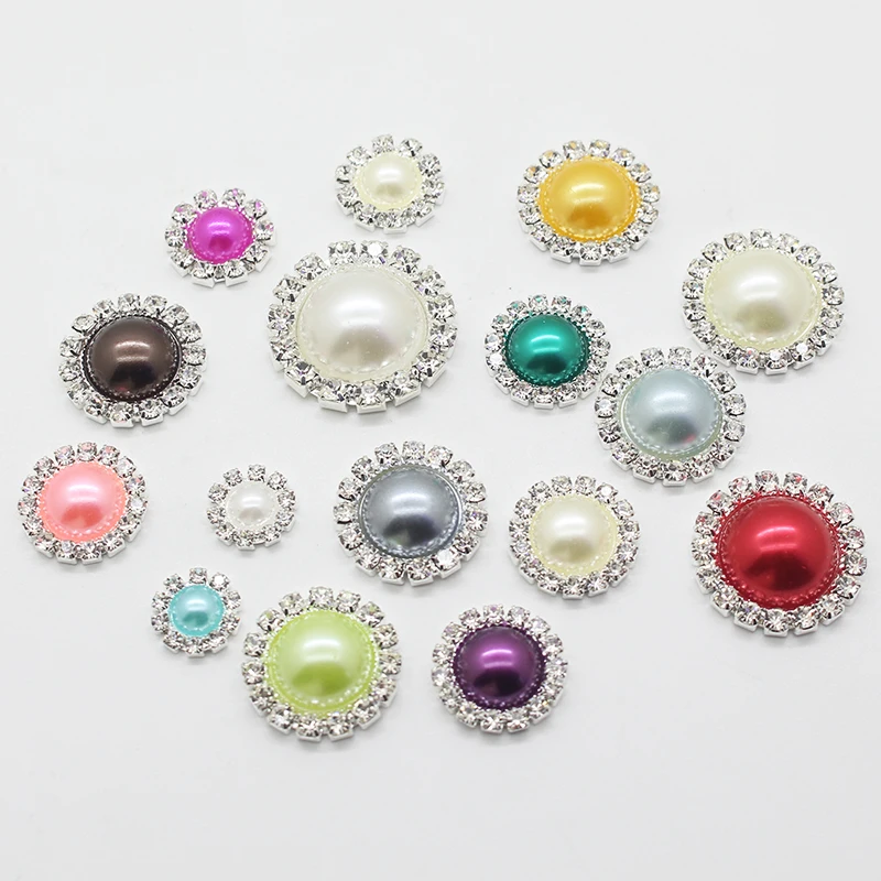 Pearl Button Rhinestone | Decor Rhinestone Buttons | Pearl Rhineston ...