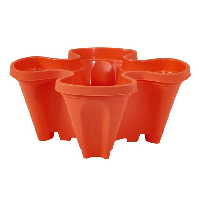 Stack-Up Type Stereoscopic Flower Pot Plastic Stackable Vertical Flower ...