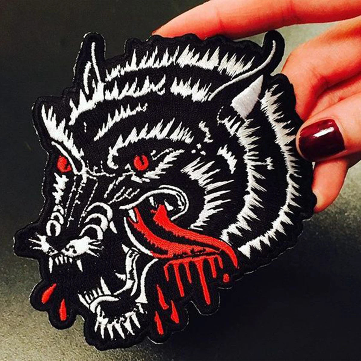 Horror Embroidered Patch | Embroidered Wild Boar | Embroidery Wild Boar ...