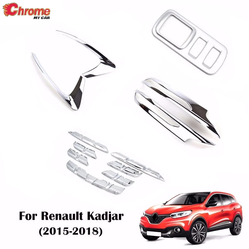 For-Renault-Kadjar-2015-2016-2017-2018-Chrome-Rear-Trunk-Fog-Lamp-Light ...