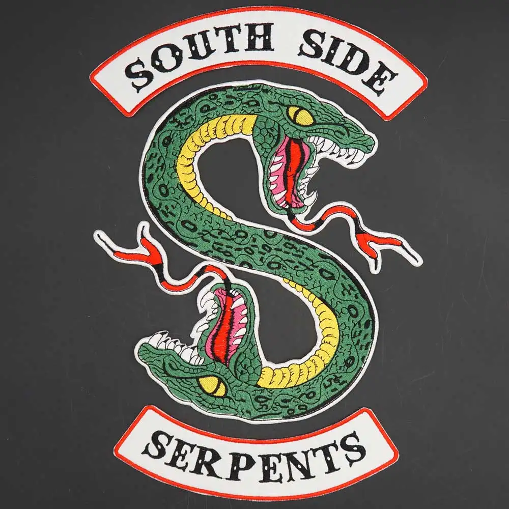 South Side Serpents Snake Embroidery Biker Patch Sticker For Clothing ...