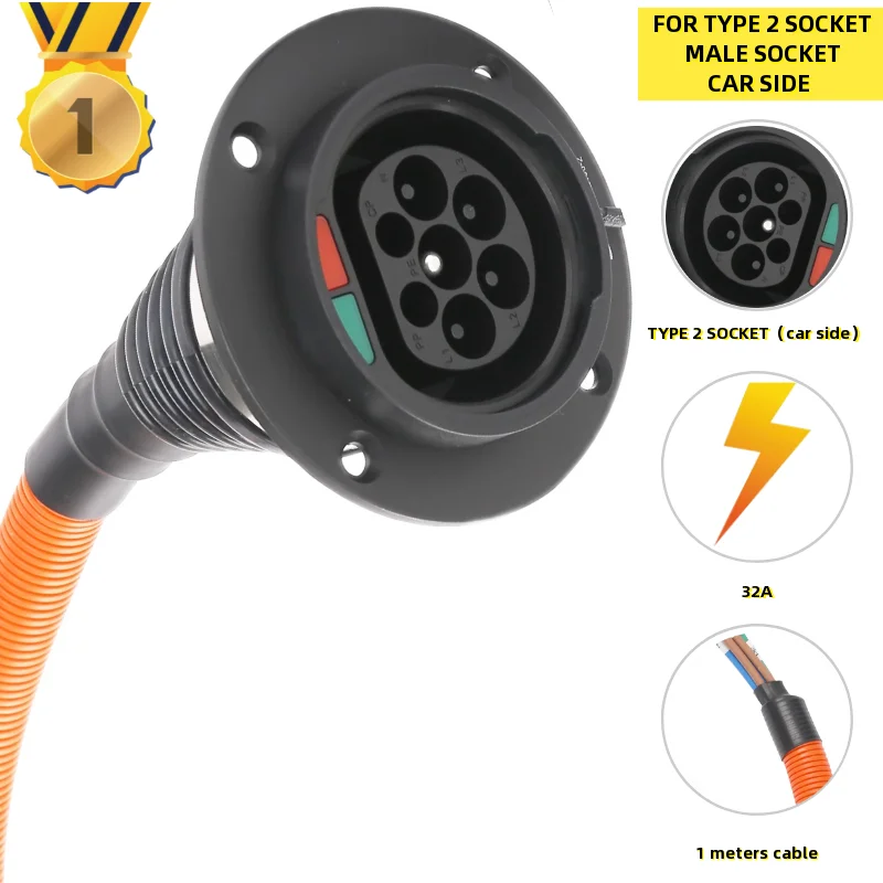 EVSE-Type-2-Male-Socket-with-Cable-for-Electric-Vehicle-Car-side ...