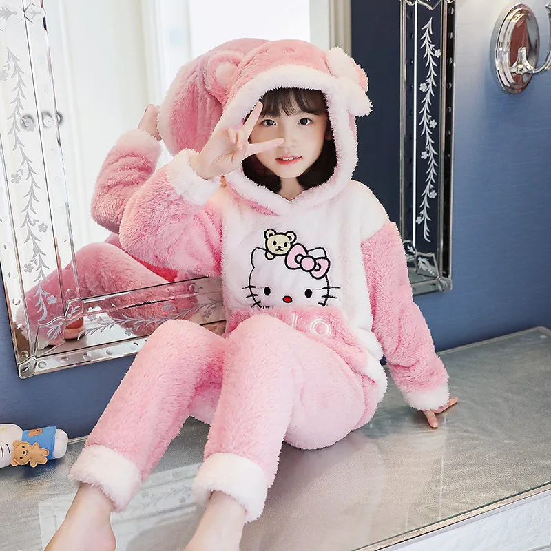 Girls Hello Kitty Footie Pajamas