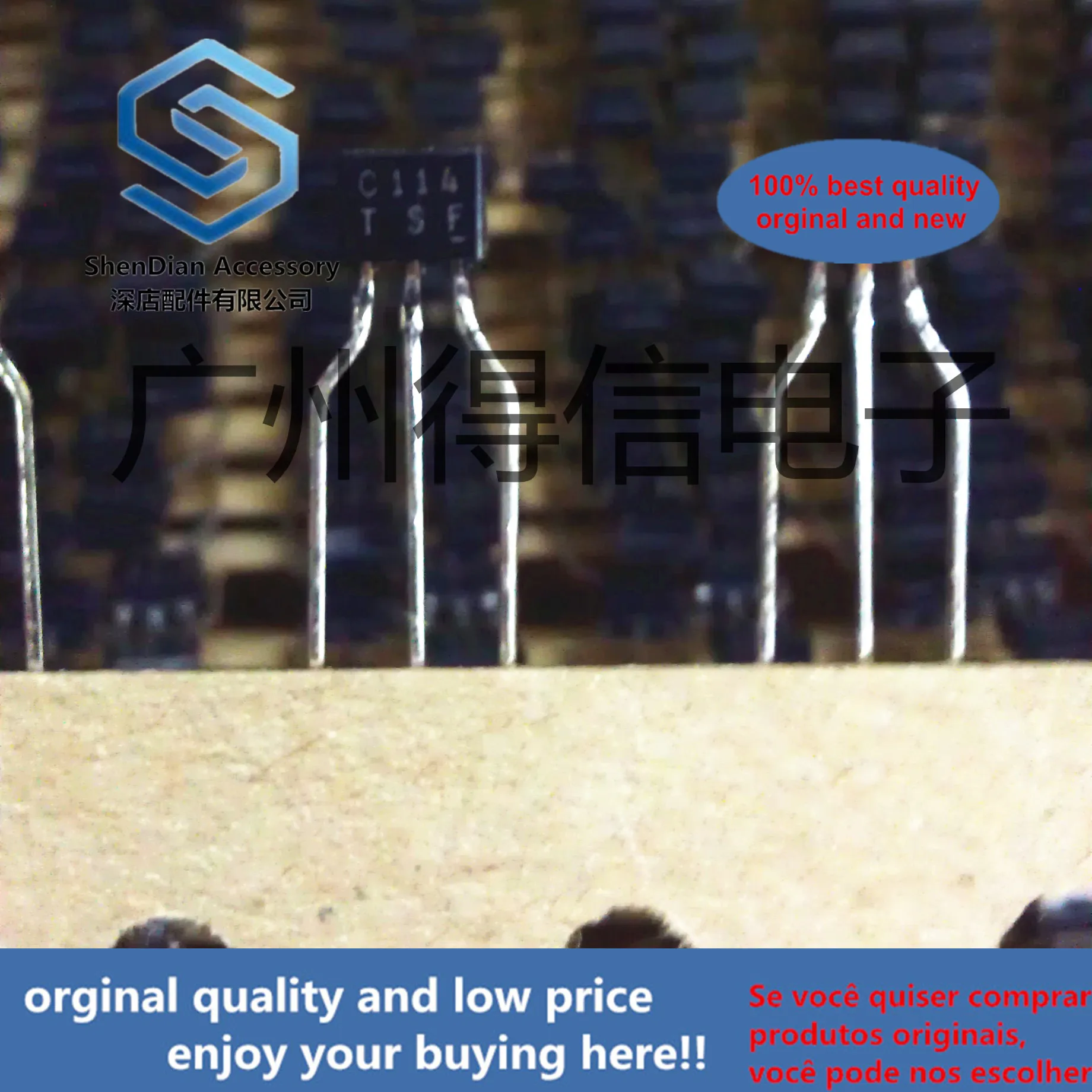 30 pçs 100% original novo dtc114ts c114 TO 92S de propósito geral pnp ...