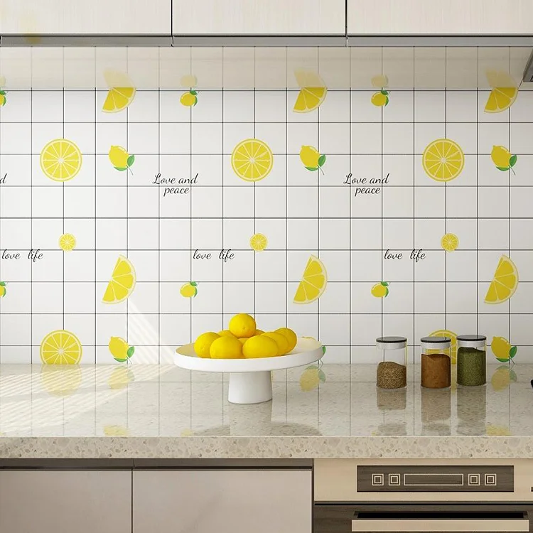 Kitchen Decals DIY Home Tile Sticker Pastoral Countertop Tile Stickers ...