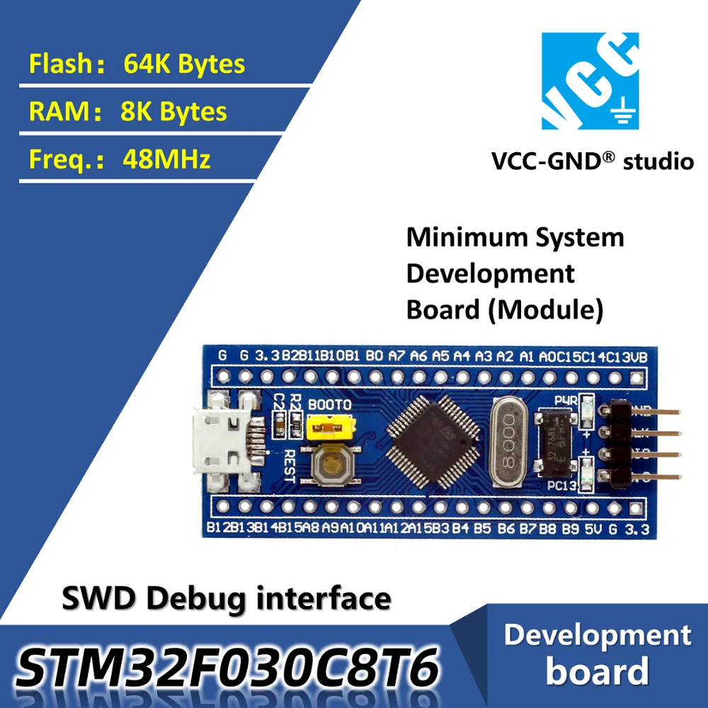 STM32F030C8T6-STM32F030C8-dev-board-core-board-demo-board-Minimum-System-Development-Board ...