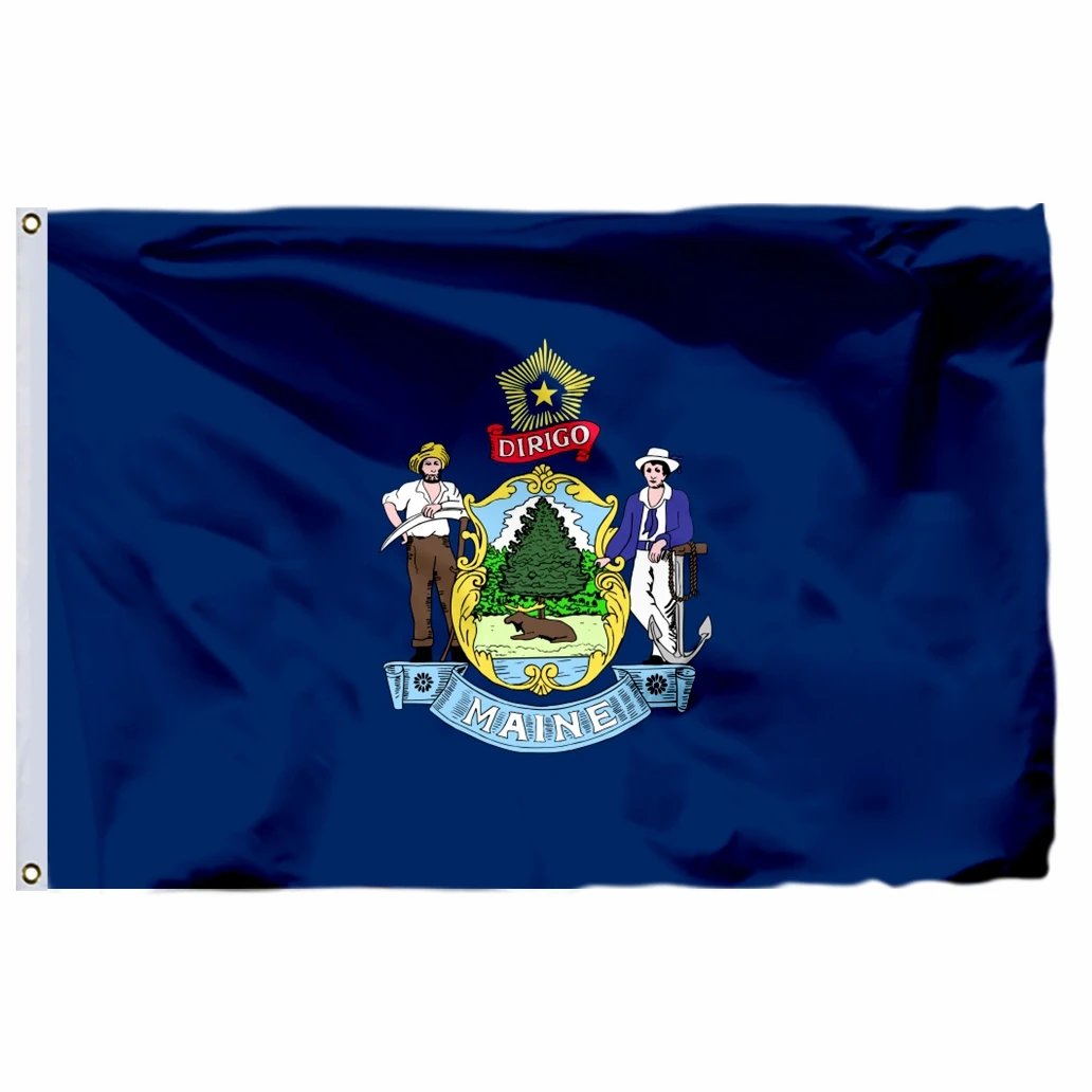MAINE FLAG ; ; - US STATE OF MAINE FLAGS - BANNER H C $3.94 gefinforma.com
