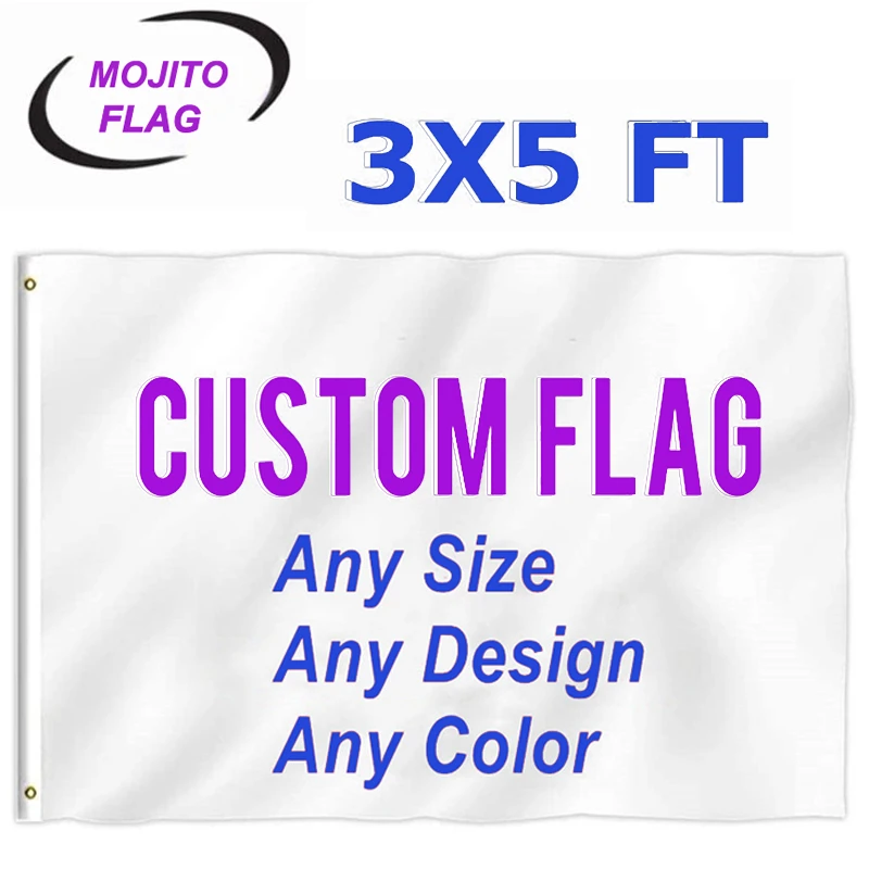 Custom Flag 3x5 Foot Banners - Print Your Own Logo/design/words - Vivid ...