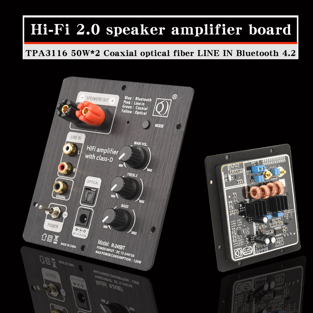 Hifidiy Live 2.0 Channel Speaker Amplifier Board Audio Tpa3116 50w*2 ...