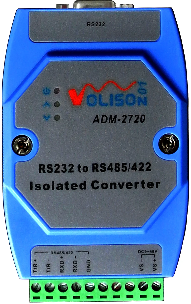 ADM 2720 Isolated Active RS232 to RS485 RS422 Converter 232 to 485 Industrial Grade Lightning ...