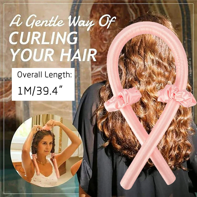 Heatless Curling Rod Headband Lazy Curler Silk Curling Ribbon Silk