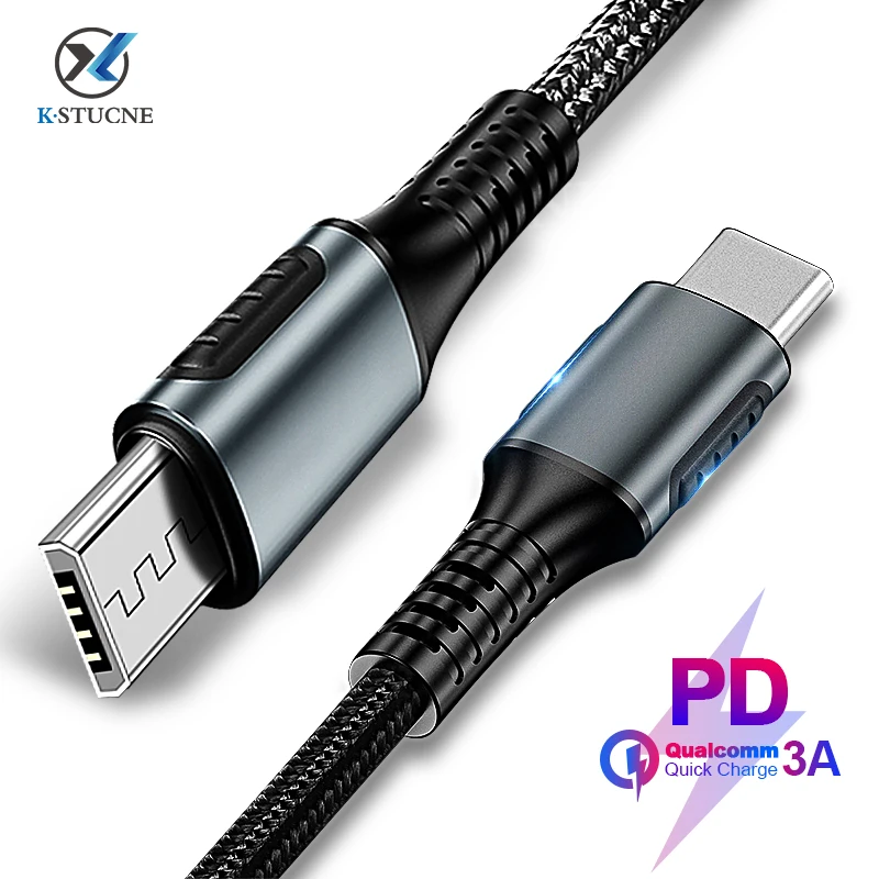 Type C USB-C-Micro USB кабель для samsung Xiaomi Micro B usb type C ...