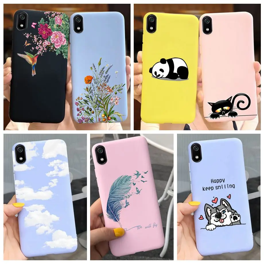 Silicone-Case-For-Xiaomi-Redmi-7a-Cases-Full-Protection-Soft-Tpu-Back ...