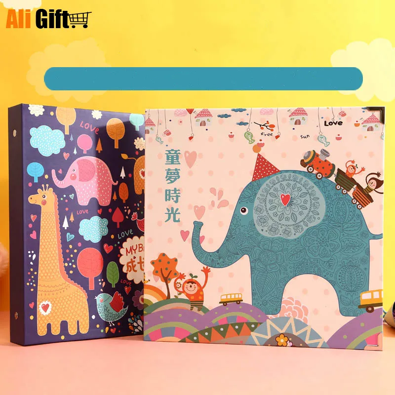 Cartoon DIY Handmade Loose Leaf Photo Albums Baby Growing Autograph ...