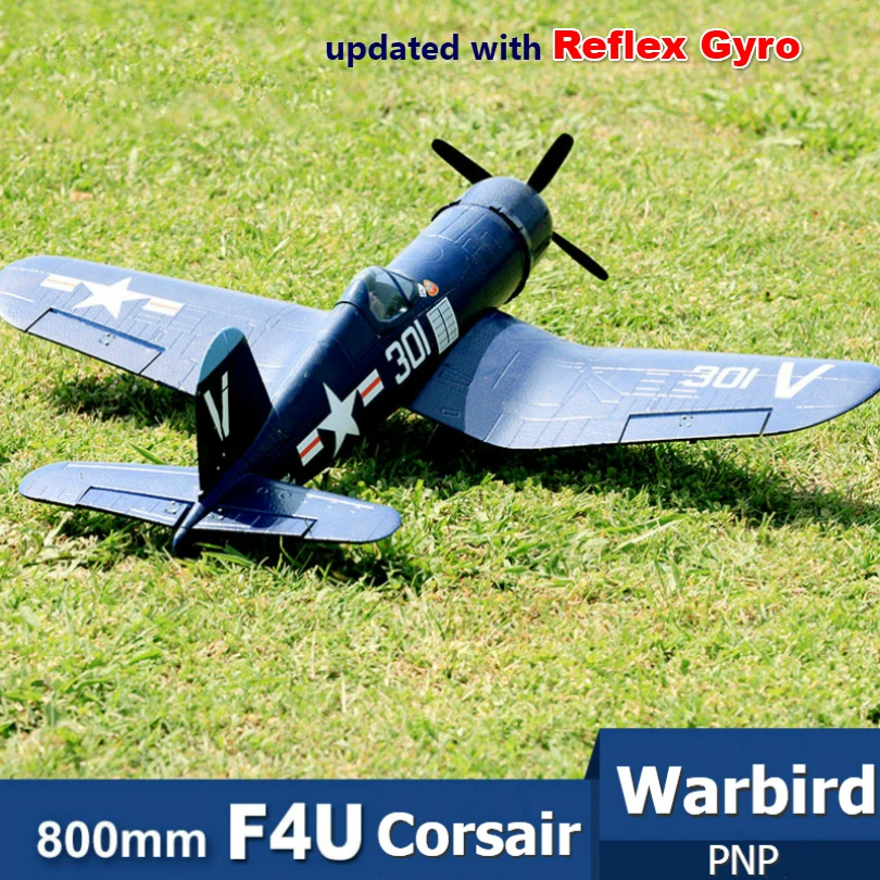 Fms 800mm Mini Warbird F4u Corsair V2 Blue Pnp With Reflex Gyro Scale ...