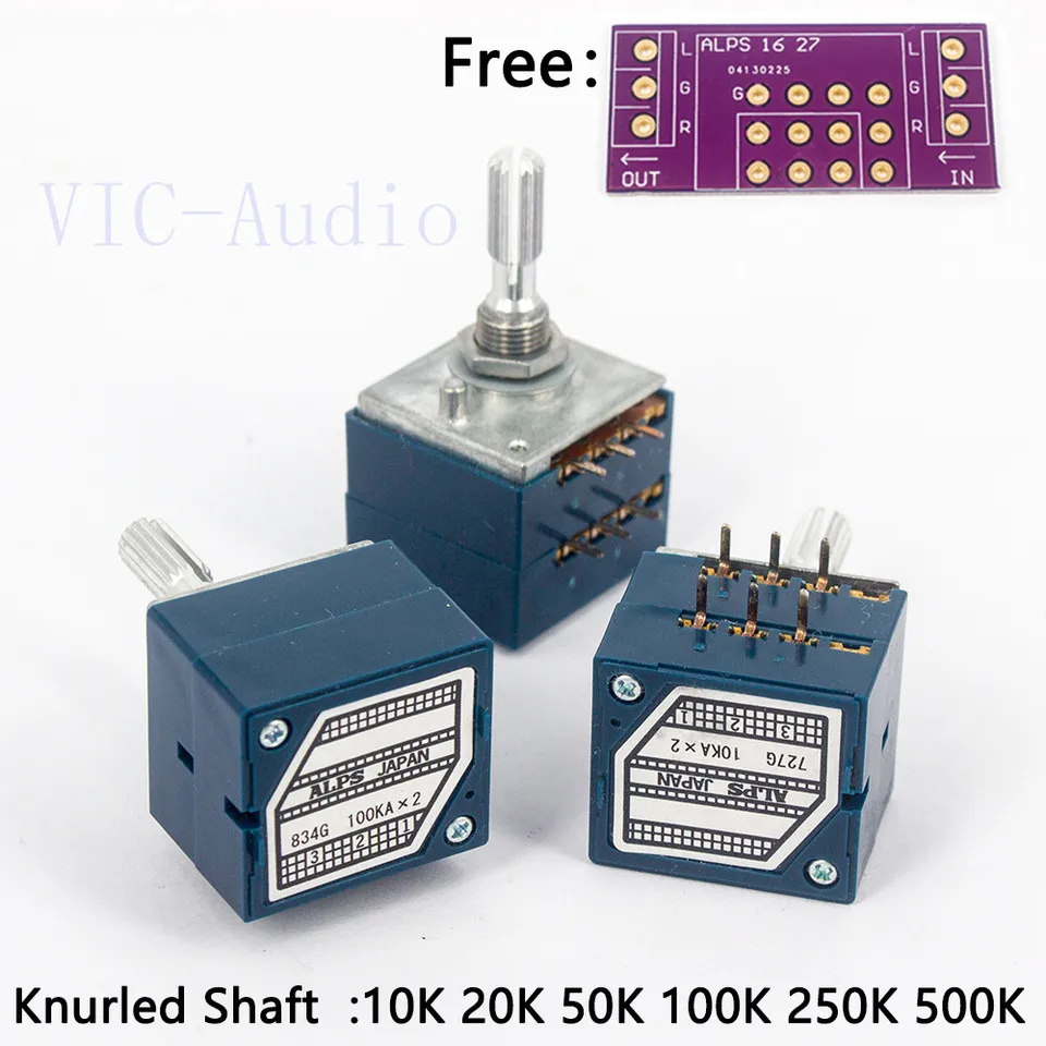Dual Gang 20K Pot For DIY Audio Original ALPS RK27 Dual 20K ...
