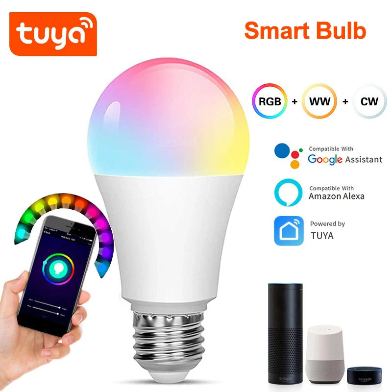 Tuya Wifi Smart LED Light Bulb 9w 10w E27 Multicolor Light Bulb Work ...
