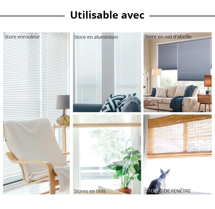 Rideaux,moteur électrique motorisé rechargeable,avec Dongle WiFi pour ...