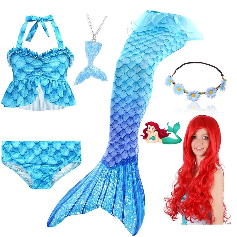 Mermaid Tail Swimsuit Cosplay Costume Full Set - AllCosplay.com