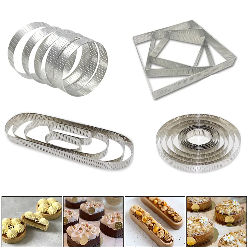 Multi DIY Tart Mold Stainless Steel Cake tools French Dessert Bakeware ...