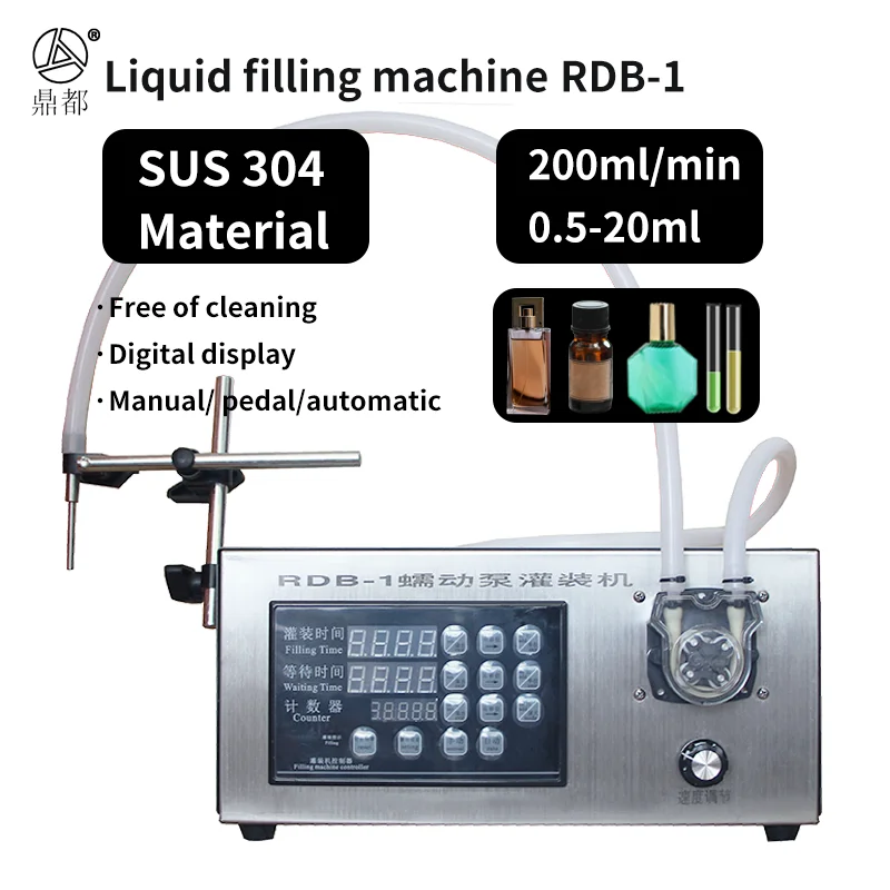 DINGDU Semi-Automatic Small Liquid Filling Machine RDB-1- for Perfume ...