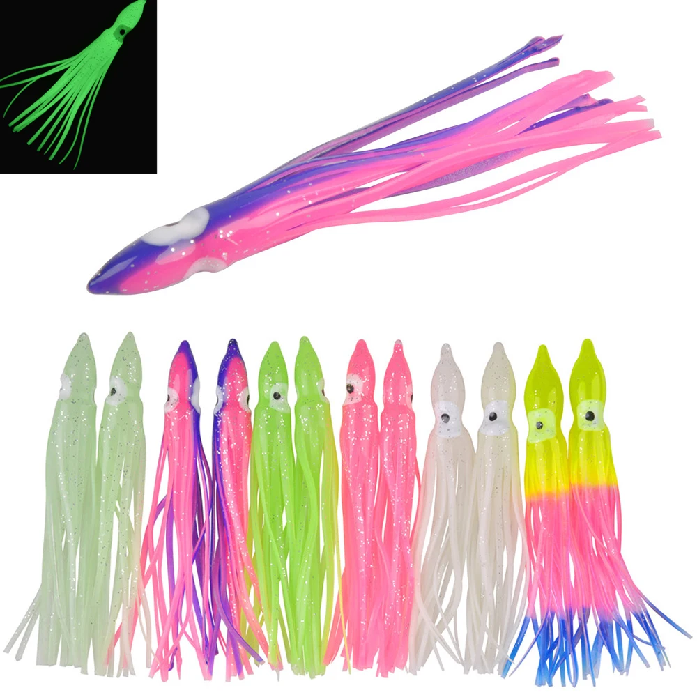 60Pcs-Luminous-Octopus-Lure-Soft-Squid-Skirts-Jig-Rigging-Rubber ...