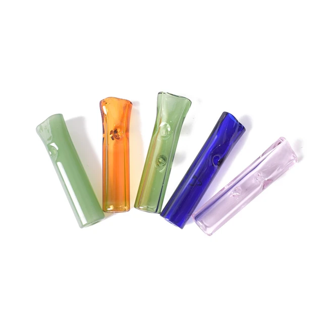 Small Flat Glass Tobacco Pipes