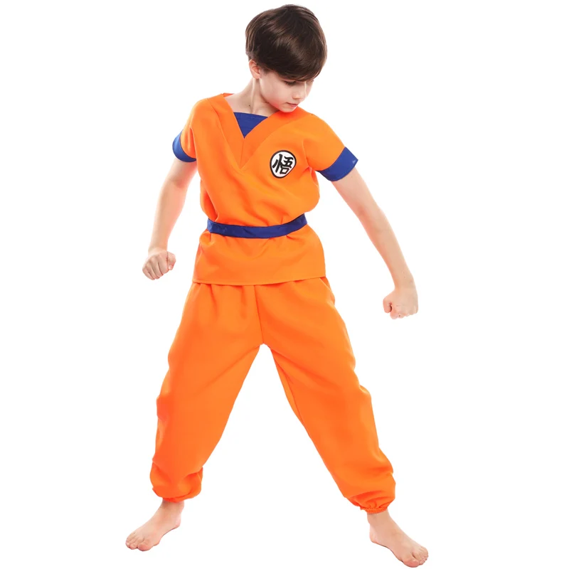 Anime Dragon Ball Son Goku Purim Cosplay Costume For Kids - AllCosplay.com
