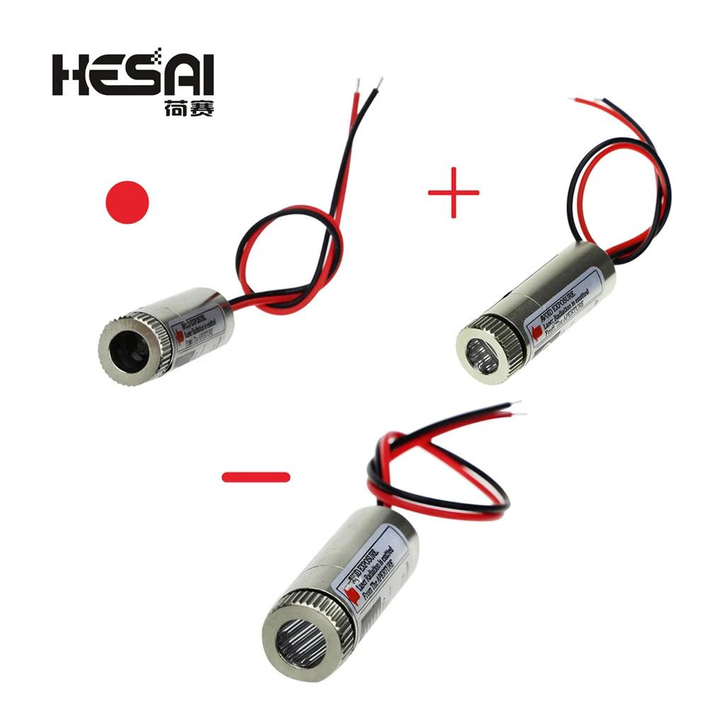 650nm-5mW-Red-Point-Line-Cross-Laser-Module-Head-Glass-Lens-Focusable ...