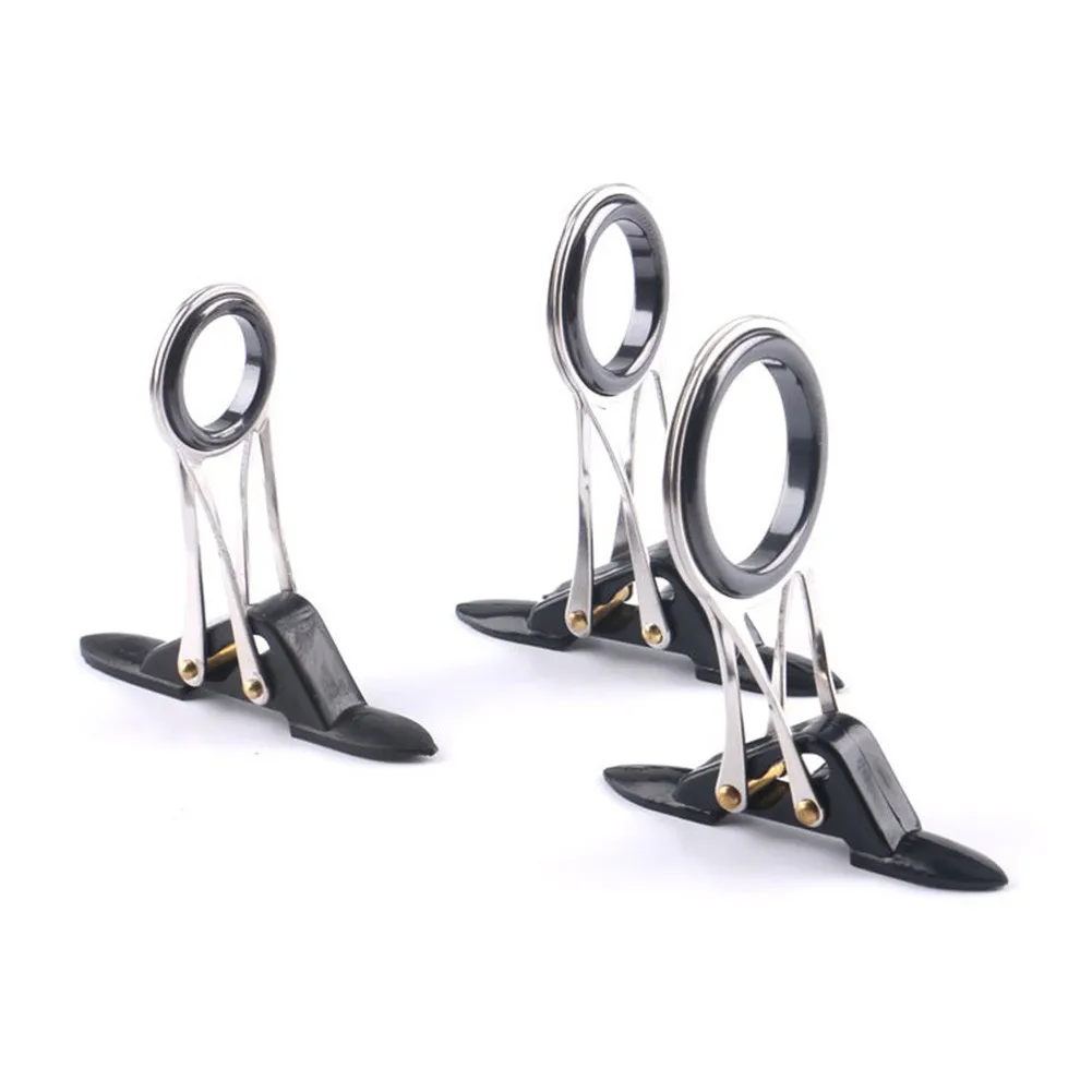 Foldable Fishing Rod Guide Tip Repair Kit Set DIY Eye Rings Steel ...