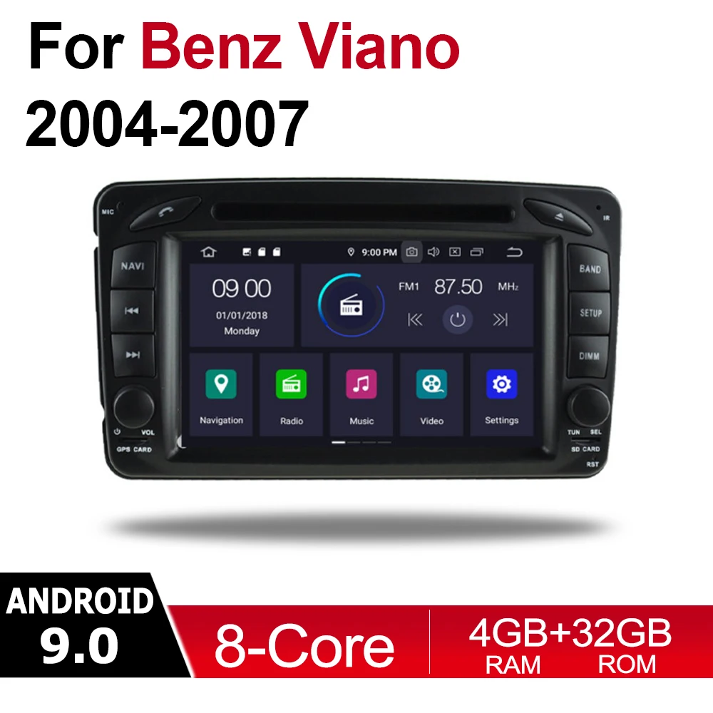 4gb Android 9.0 Car Dvd Player For Mercedes Benz Viano 2004~2007 Ntg ...