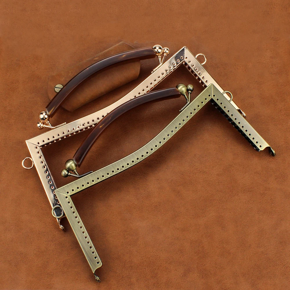 5pcs 20.5cm Concave Smooth Metal Clasp Sewing Diy Handmade Clutch Frame ...