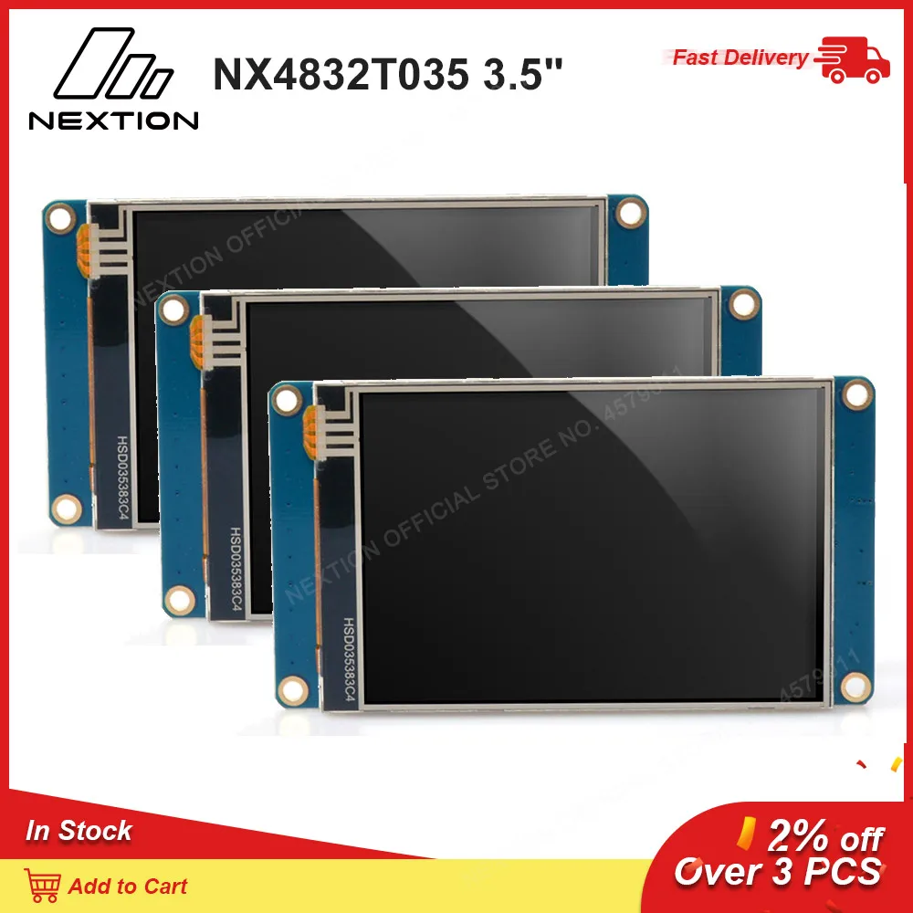 Nextion NX4832T035 Full color 3.5" HMI Inteligent Resistive Touch Screen Board UASRT TFT LCD ...