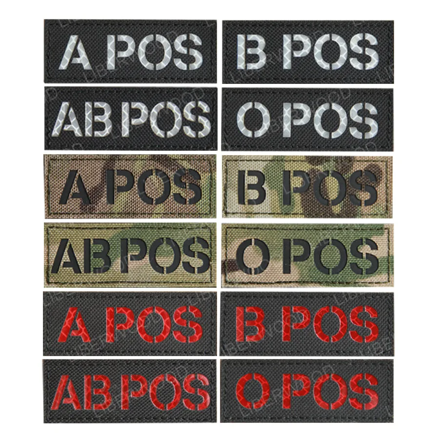 Купить дешево LIBERWOOD Blood Type NKDA red cross Patch A+ B+ O+ AB+ ...