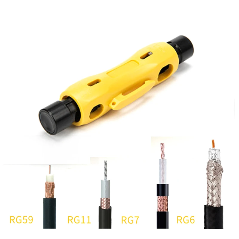 1Pcs Portable Pen Coaxial cable stripper RG6 RG7 RG11 RG59 Dual-purpose ...