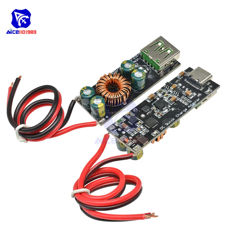 QC4.0 QC3.0 USB Type-C Smartphone Quick Charger 6 -35V Step Down Buck Converter Module for ...