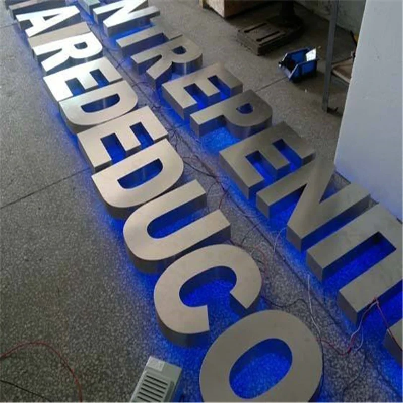 Factory Outlet Stainless Steel Led Backlit Metal Letters, Back Light Up ...