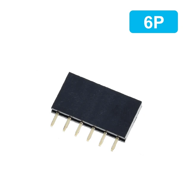 1PC Single Row Pin Female Header Socket Pitch 2.54mm 1*2P 3P 4P 6P 8P ...