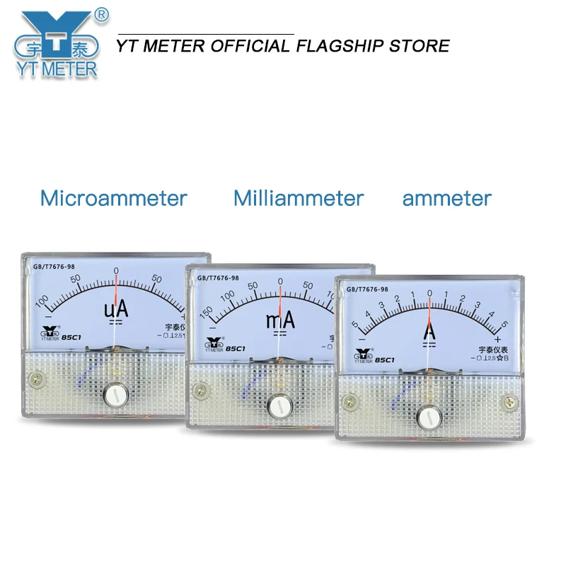 85c1 positive and negative ammeter DC milliammeter microammeter ± 25ua ...