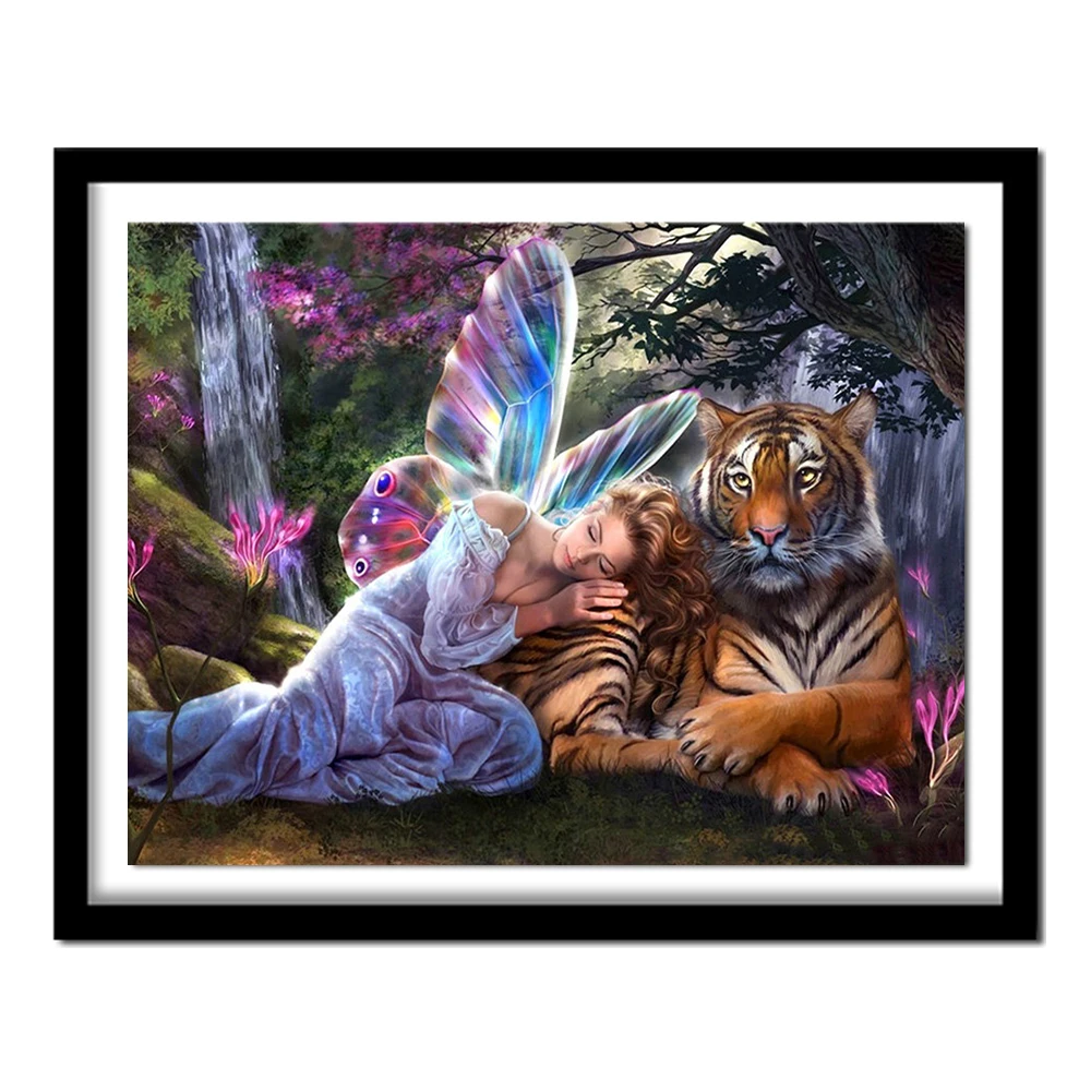 Diamond Painting "butterfly Fairy Tiger" | Cross Stitch Decor | 3d ...