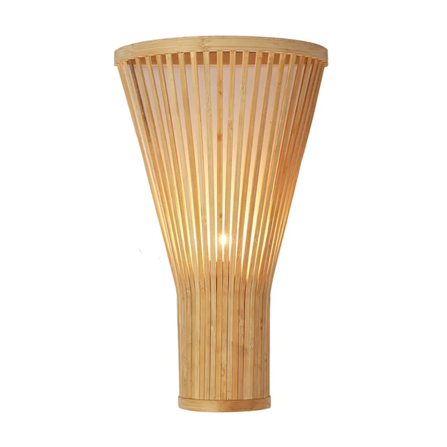 Traditional Art Woven Bamboo Wall Sconce Lamp - Lighting4Home