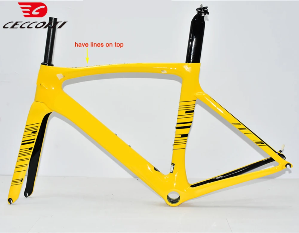 Full Carbon Road Bike Frame, Bicycle Frameset, DIY Color, 700C X 25C ...