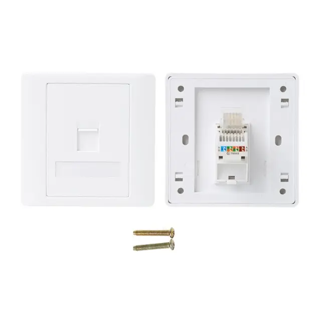 86 Type Computer Socket Panel CAT5E Network Module RJ45 Cable Interface ...