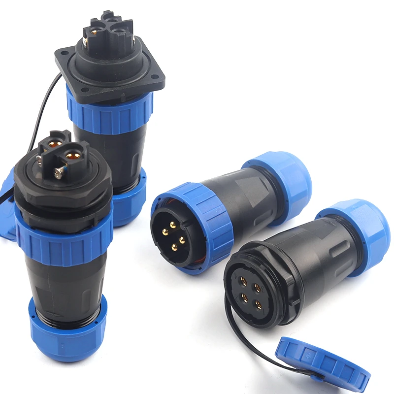 LP/SP28 IP68 waterproof connector Male Female plug&socket Cable ...