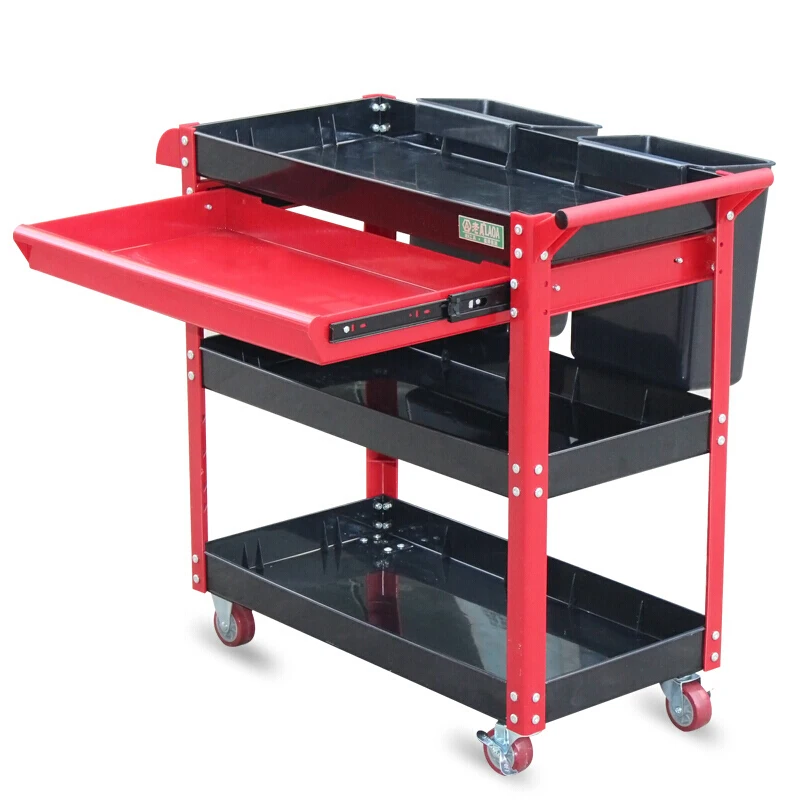 LAOA 4 layers Tool Cart on Wheels for Mechanics Tool Trolley One Drawer ...