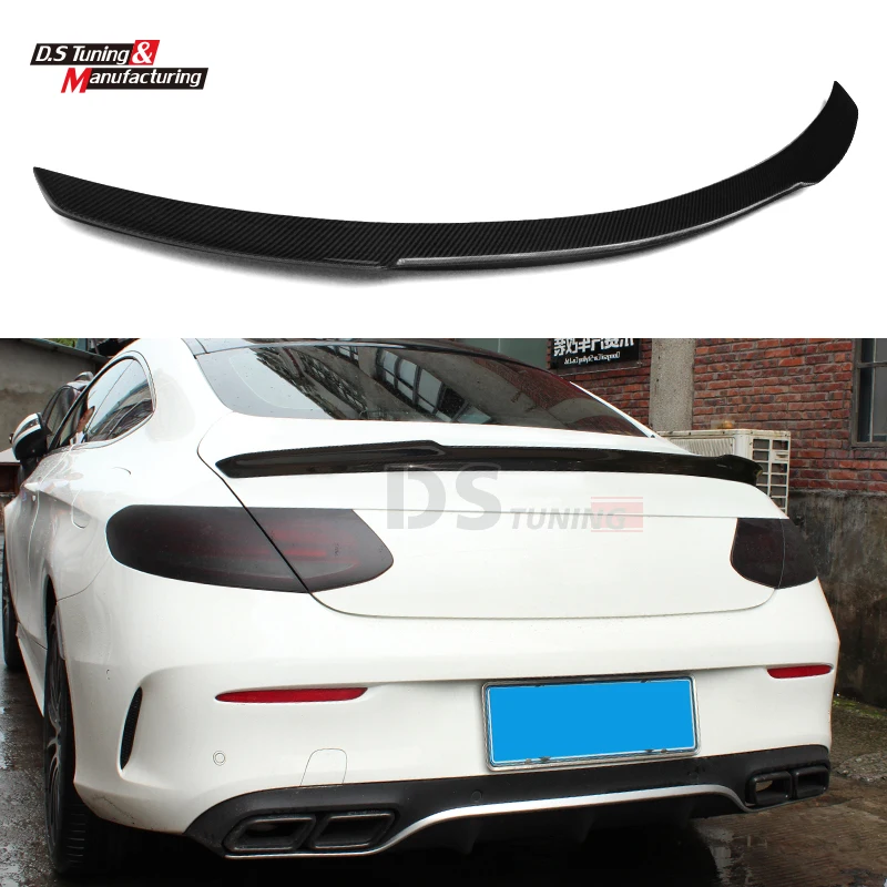 W205 Carbon Fiber Spoiler Rear Spoiler Tail Wing Model for BENZ C Class ...