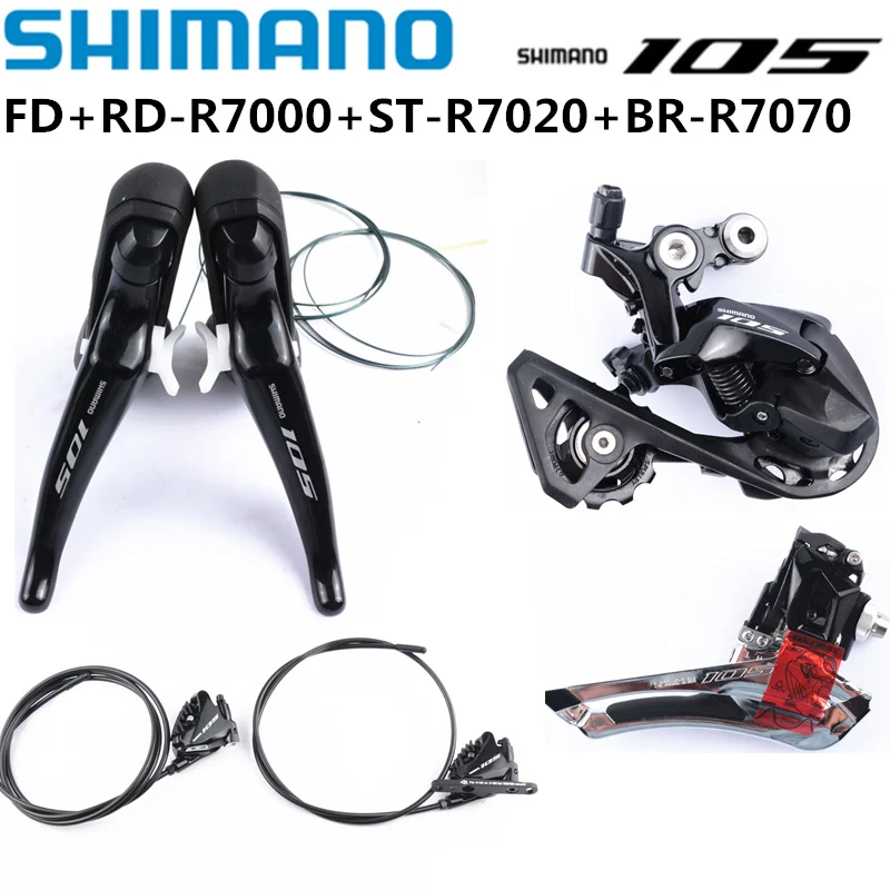 Shimano 105 R7020 Groepset R7070 Hydraulische Schijfrem Voor Racefiets ...